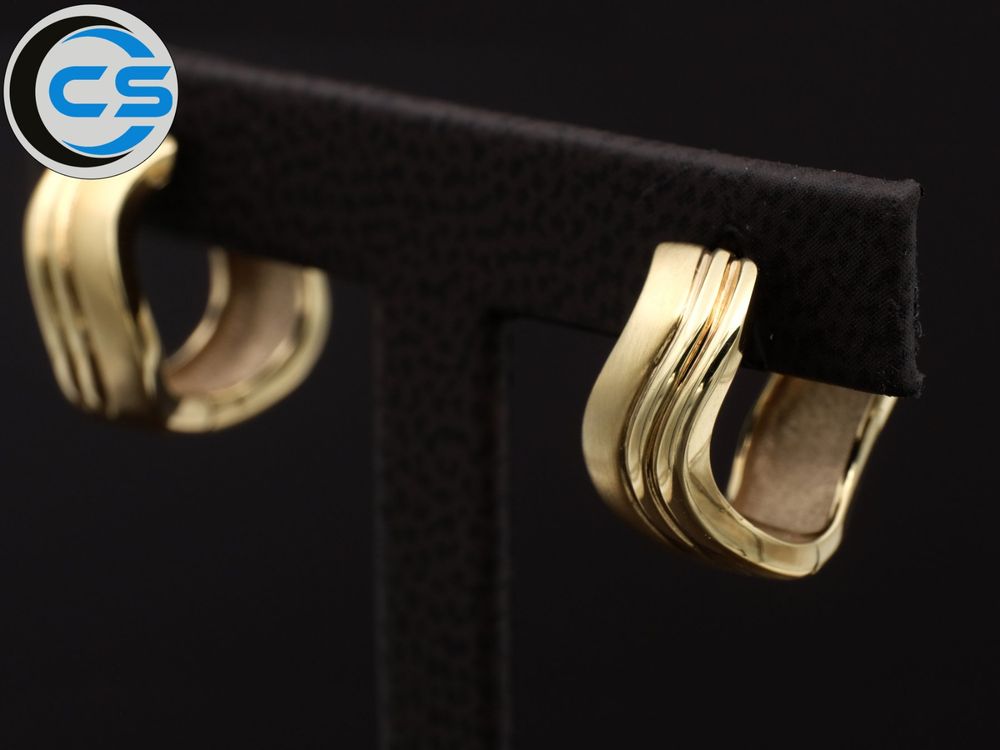 Ohrringe Kreolen 750 Gold / 18 Karat Gelbgold (Neu und originalverpackt) in Samstagern für CHF ...