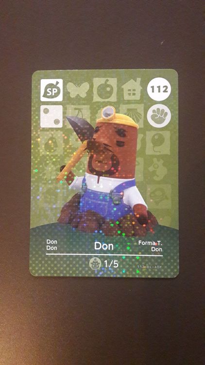 ACNL/NH Amiibo Karte EU - Nr. 112 Don (Gebraucht) in Nänikon für CHF 3. ...