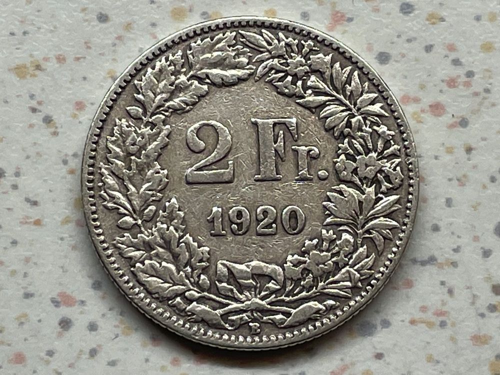 1920 2 Franken Silber !!! (Gebraucht) in Winterthur für CHF 6 – mit Lieferung auf Ricardo kaufen