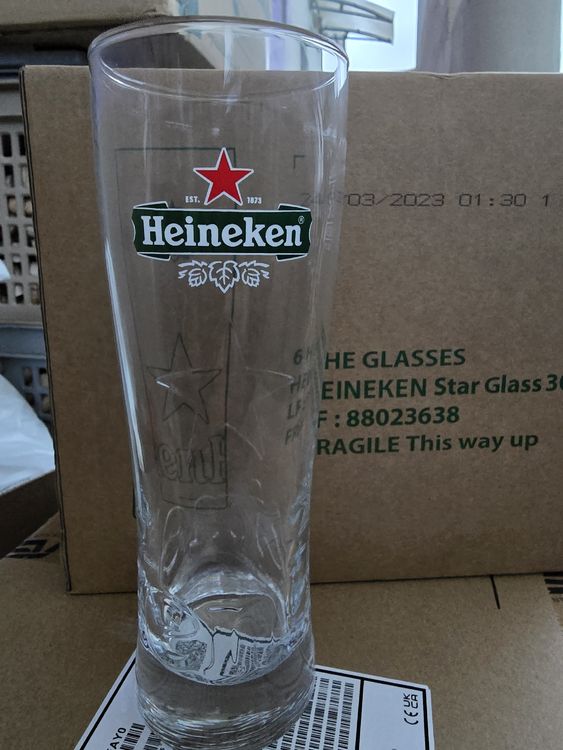 6x Heineken Glas 3dl, neu und original verpackt (Neu und originalverpackt) in Baden für CHF 25 ...