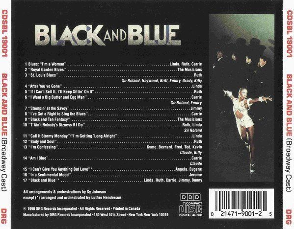 Black and Blue - Ruth Brown, Linda Hopkins, Carrie Smith (D'occasion) à ...
