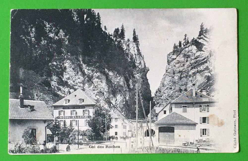 Alte AK/Litho Col des Roches, mit Hôtel fédéral (Gebraucht) in Lengnau ...