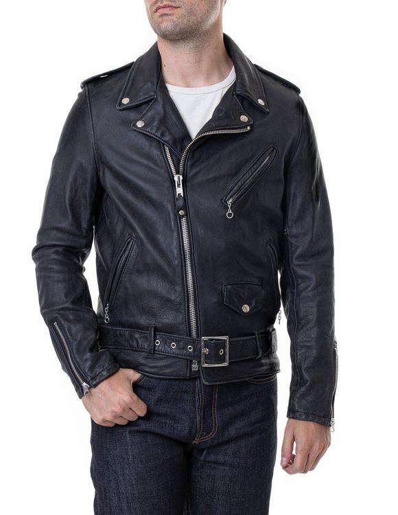 Schott USA Biker-Lederjacke Grösse S | Kaufen auf Ricardo