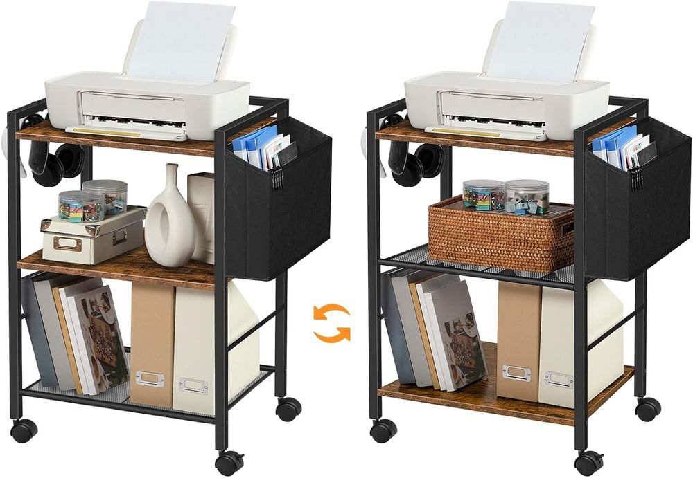 Druckertisch Druckerständer mit Rollen und Ablagen Bürotisch (Neu und ...