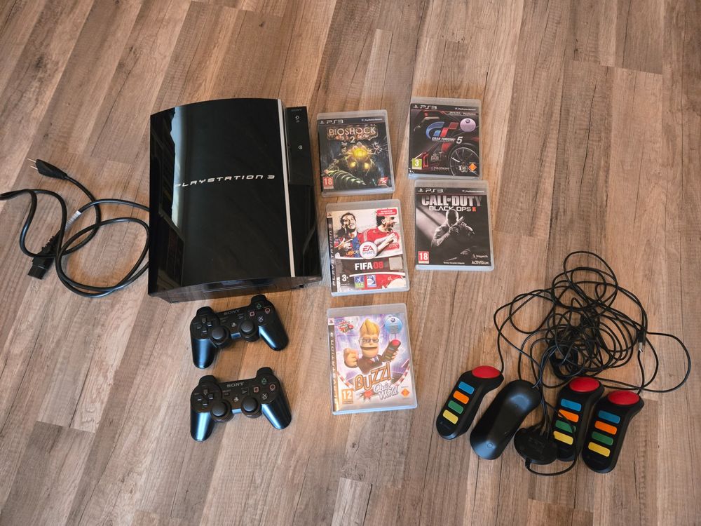 Pack PS3 complet + 5 jeux + Buzzers + 2 manettes – Testé (D'occasion) à ...