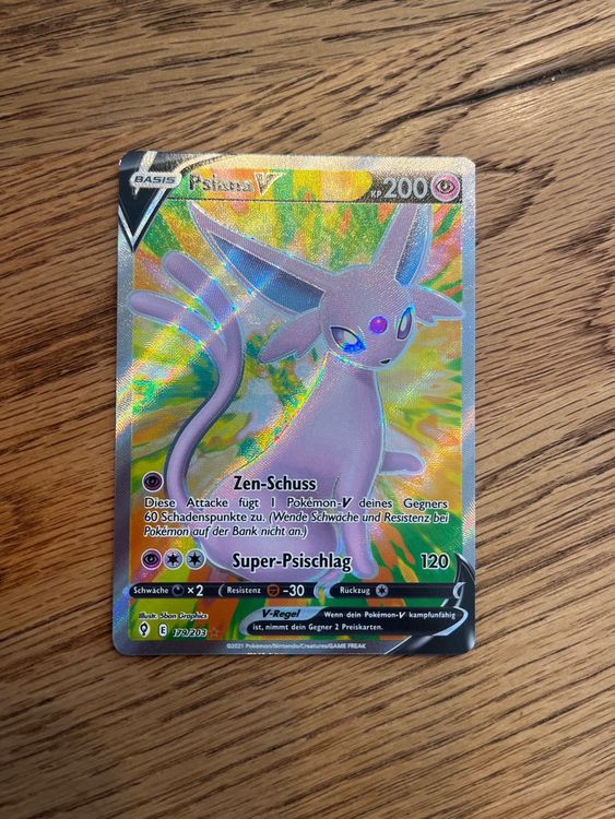 Pokemon Psiana V / Espeon V aus Evolving Skies (Neu (gemäss ...