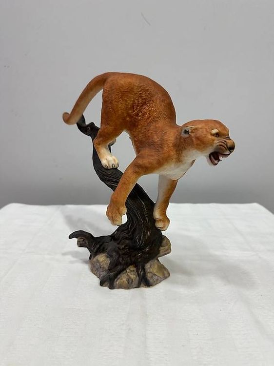 Franklin Mint Porzellanfigur "The Defender" - Puma auf Ast (Gebraucht ...