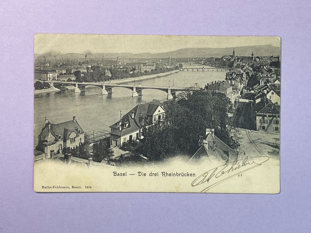 Basel - Die drei Rheinbrücken - 1903 (Gebraucht) in Steg VS für CHF 6.5 – mit Lieferung auf ...