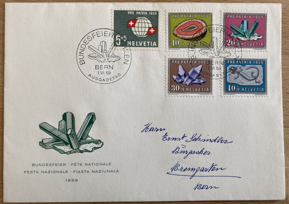 FDC Pro Patria 1959 illustriert, SBK 35 Fr. (Gebraucht) in Flawil für CHF 5 – mit Lieferung auf ...