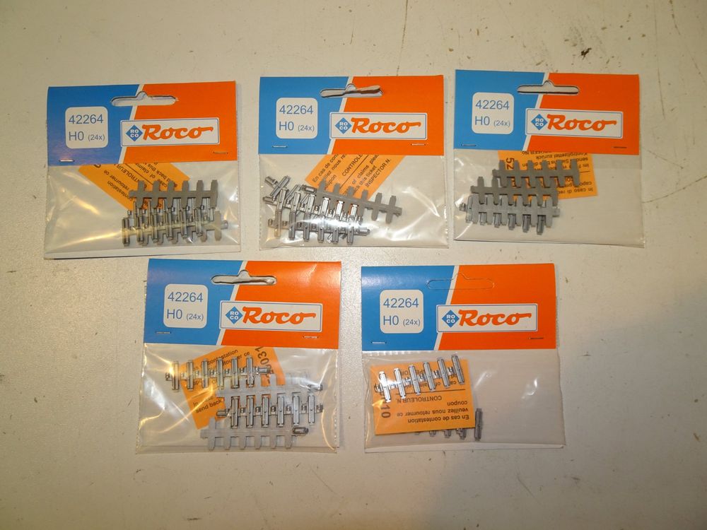 5 Pack Roco Isolier Schienenverbinder HO 42264 (40) (Neu (gemäss ...