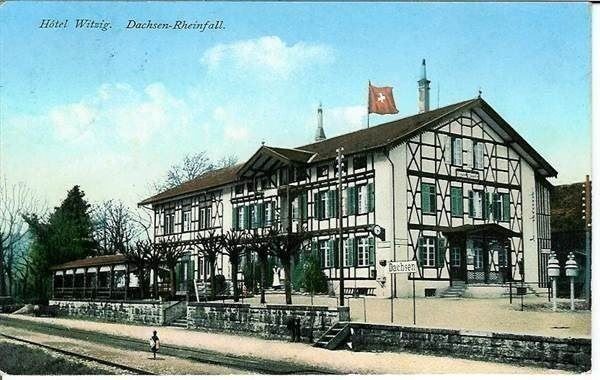 Dachsen ZH Hotel Witzig + Bahnhof 1912 sehr gut erhalten (Neu (gemäss ...