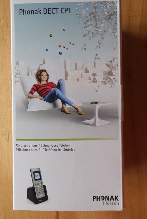 PHONAK DECT CP1 schnurloses Telefon mit Hörgerätkoppelung (Gebraucht ...