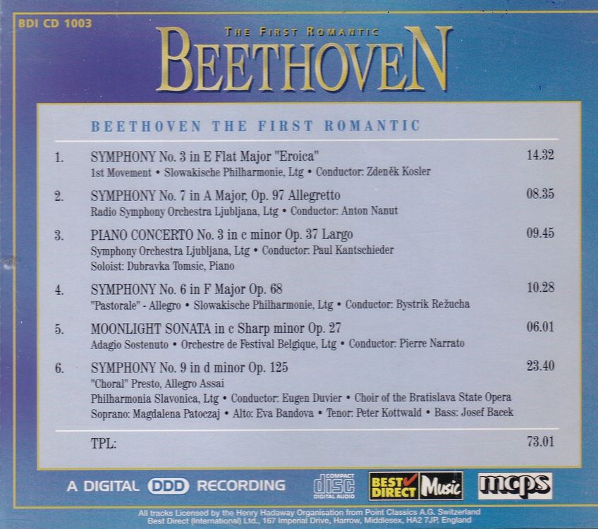 CD ab Fr. 1.--, The First Romantic Beethoven - Klassik zum K (Gebraucht ...