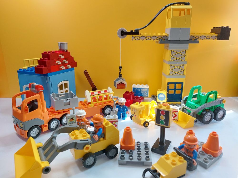 LEGO Duplo 4988 Grossbaustelle - Baustelle mit Kran, Bagger (Gebraucht ...