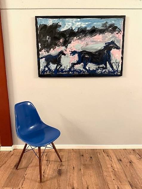 Jimmy Locca Gemälde "Chevaux et son Jockey" 1993 (Gebraucht) in Nidau ...