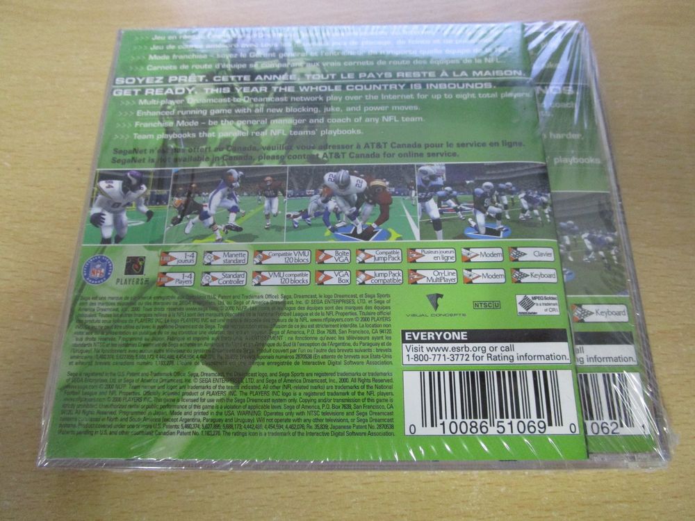 Sega Sports NFL 2K1 Dreamcast NTSC/US Version NFL 2K1 NEU (Neu und ...