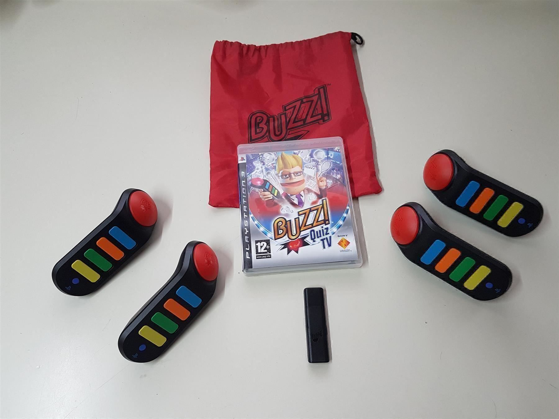 Buzz Quiz TV + 4 Wireless Buzzer /D,F,I für PS3 (Gebraucht) in ...