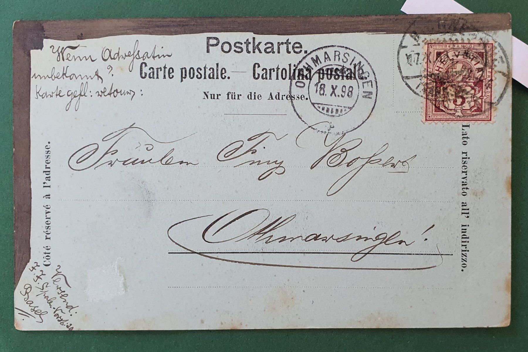 AK CP Biel Bienne Gruss aus ...Teilansicht von Ost gel.1898 (Gebraucht ...