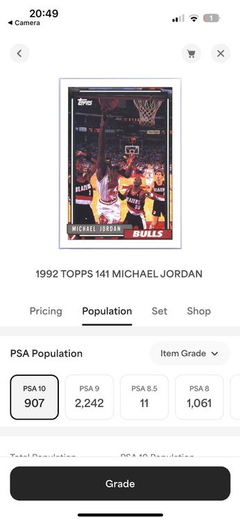 NBA Michael Air Jordan 1992 Topps PSA 10 Chicago Bulls ab 1- (Neu ...