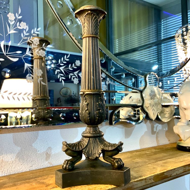 JUGENDSTIL KERZENLEUCHTER ZINKGUSS FRANKREICH UM 1900 (Gebraucht) in Biglen für CHF 36 – mit ...