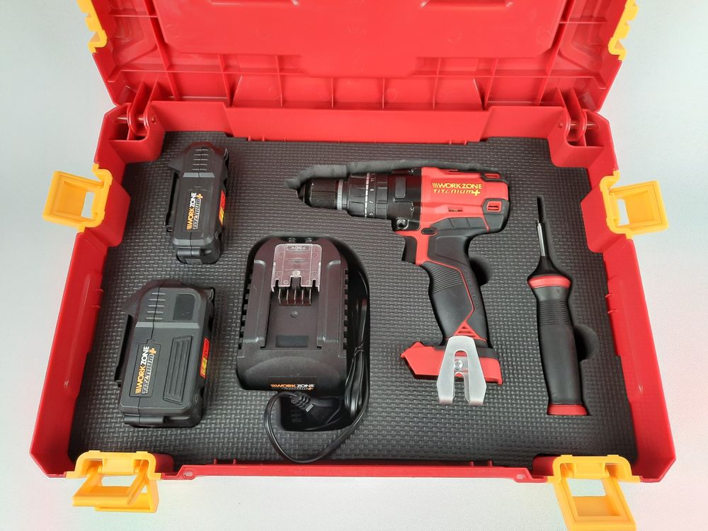 WORK ZONE TITANIUM 18 V Premium Akkubohrmaschine (Neu (gemäss ...