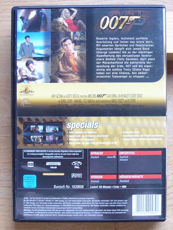 JAMES BOND IM GEHEIMDIENST IHRER MAJESTÄT MGM 007 EDITION (Gebraucht) in Zuzwil SG für CHF 7.5 ...