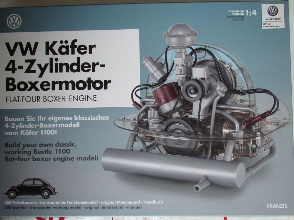 VW Käfer, Motor Bausatz 1:4 Franzis (Neu und originalverpackt) in ...