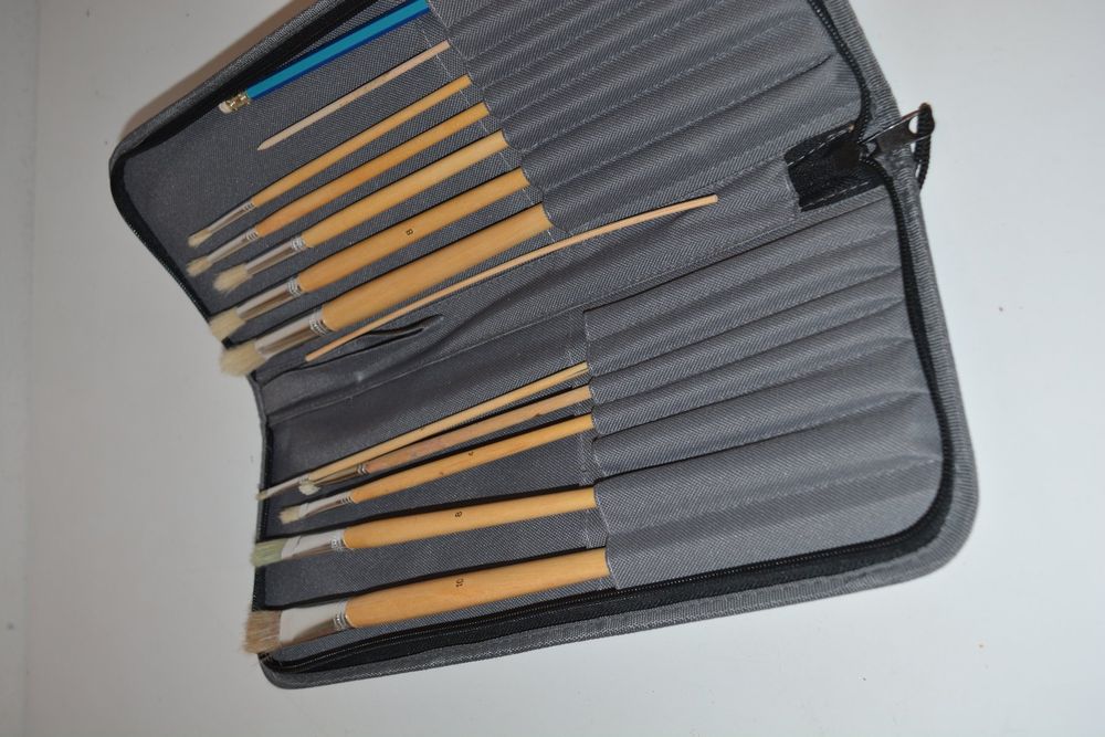 Pinsel SET Basteln Malen Kunst Zeichnen Etui Kreativität | Kaufen auf ...