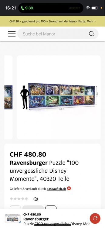 Ravensburger Disney Puzzle 40320 Teile (Neu und originalverpackt) in ...