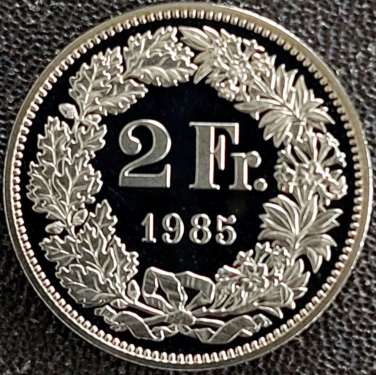 2 Franken 1985 stgl. / aus Münzsatz (Neu (gemäss Beschreibung)) in Arch für CHF 10 – mit ...