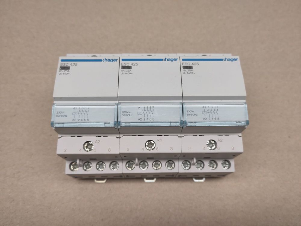 Schütz / Relais Hager REG ESC425 4 Schliesser 25A (Gebraucht) in ...