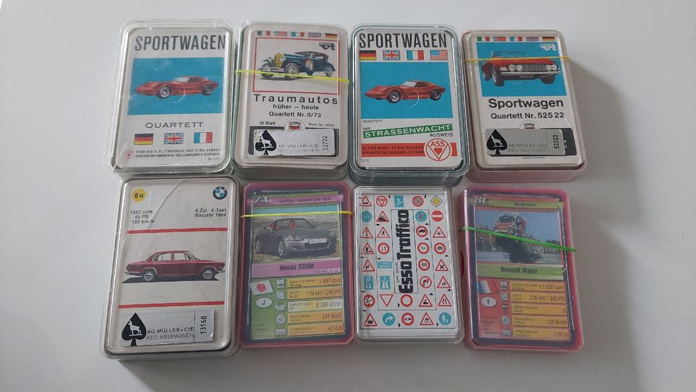 8 Autoquartette, Oldtimer Quartett, Raritäten (Gebraucht) in St.Gallen für CHF 89 – mit ...