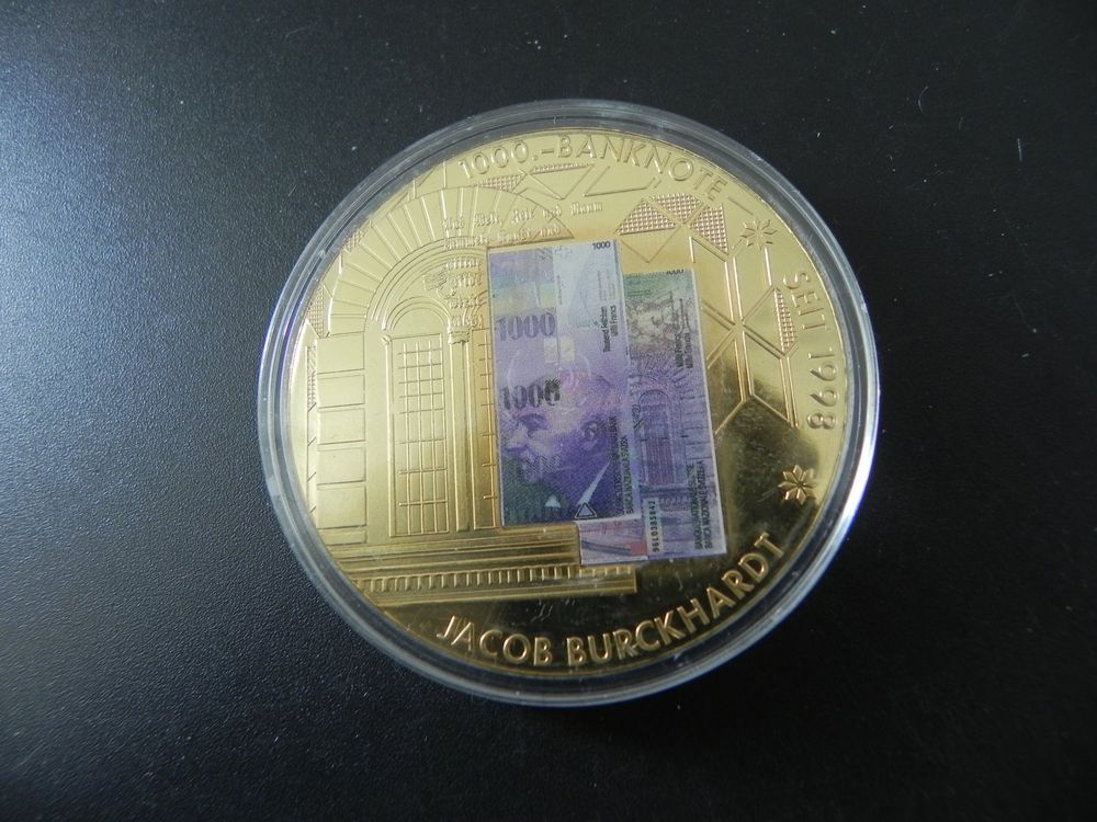 Medaille 1000 Franken Banknote 1998 - Jacbo Burckhardt | Kaufen auf Ricardo