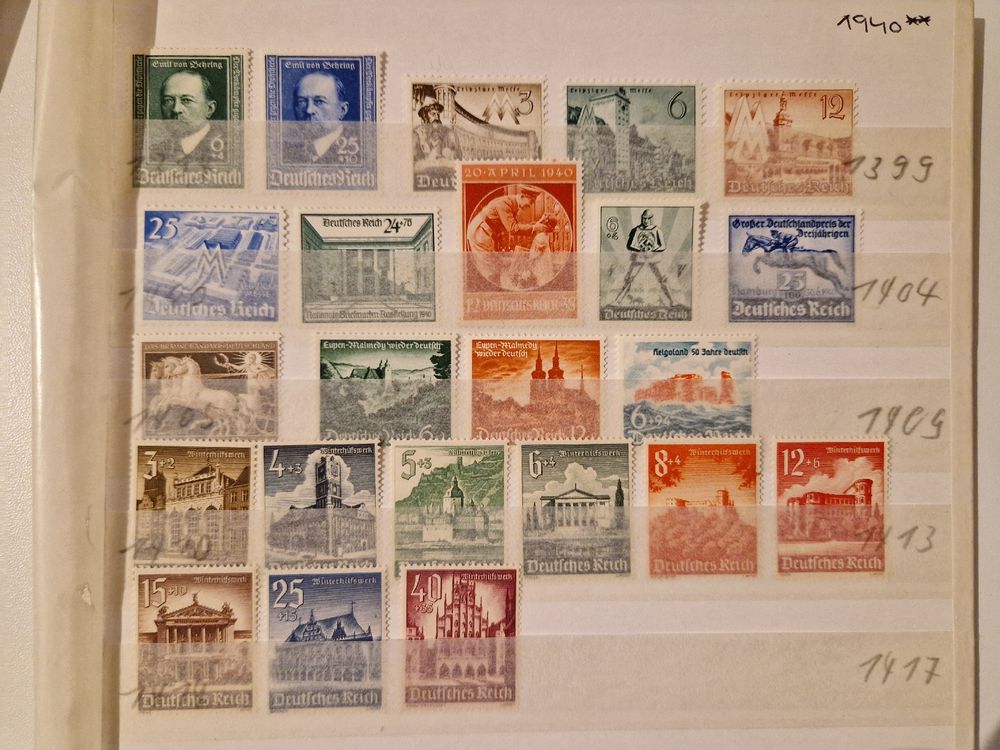 DR Deutsches Reich Briefmarken Adolf Hitler 1940 - 1945 ** (Neu (gemäss ...