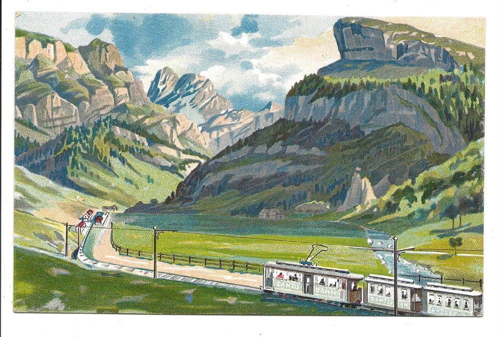 Säntisbahn - Appenzell - Wasserauen - Eröffnung - Litho 1912 | Kaufen auf Ricardo