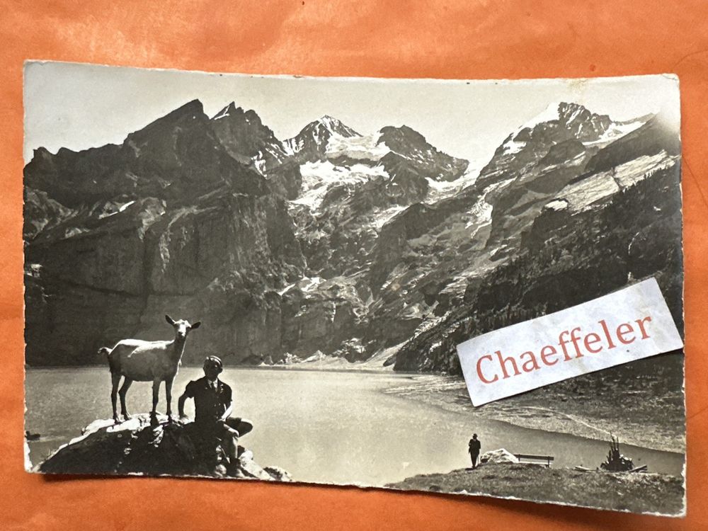 1941 Kandersteg. Oeschinensee Blümlisalp. Postkarte mit Zieg (Gebraucht) in Zürich für CHF 3 ...