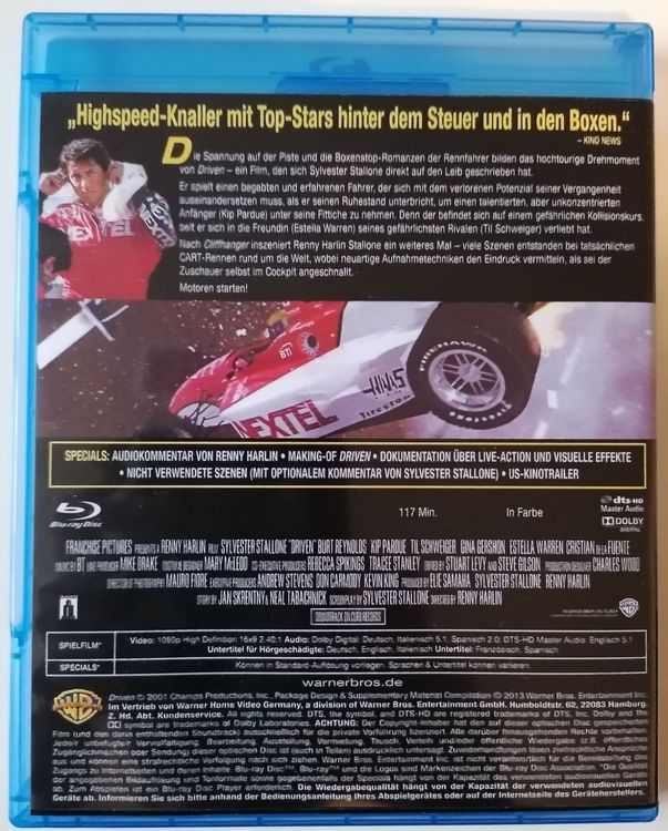 Driven - Blu-ray - Sylvester Stallone - Burt Reynolds (Gebraucht) in für CHF 7 – mit Lieferung ...