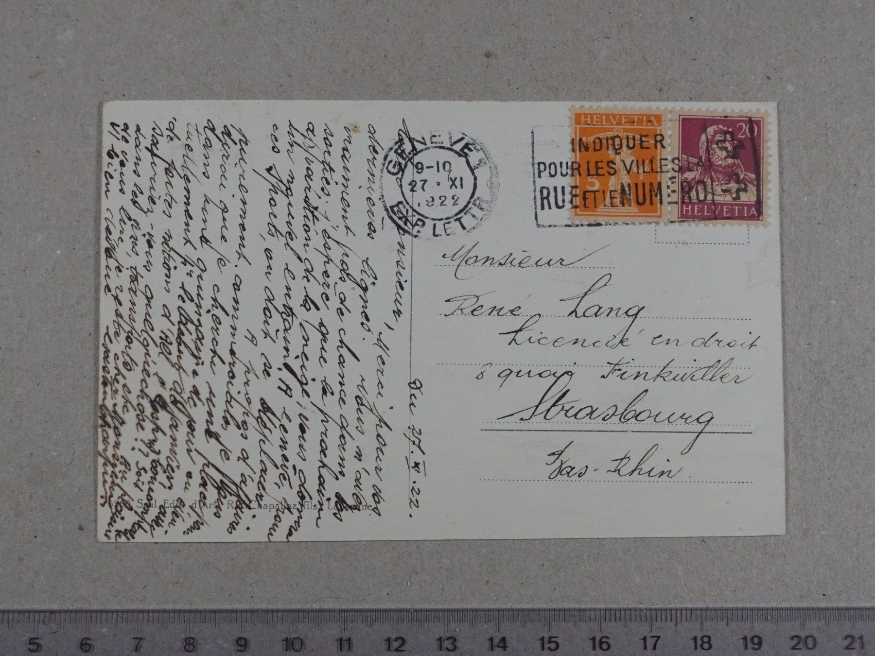 Genève, 1922, La Place Neuve, le Théatre et le Conservatoire (Gebraucht ...