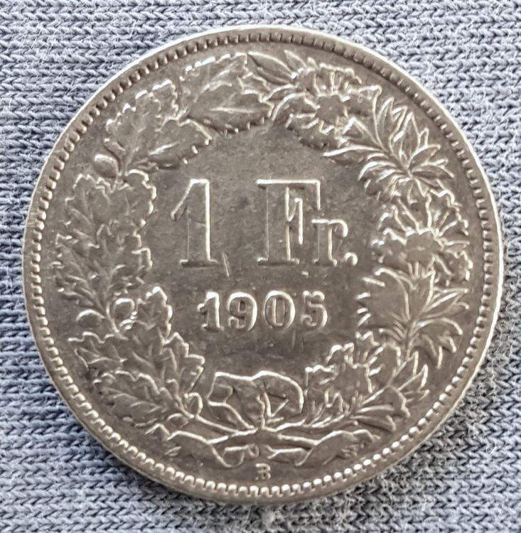 1 Franken 1905 uralte sehr rare Silbermünze ab nur 1 Fr !!! (Gebraucht) in Camignolo für CHF 3 ...