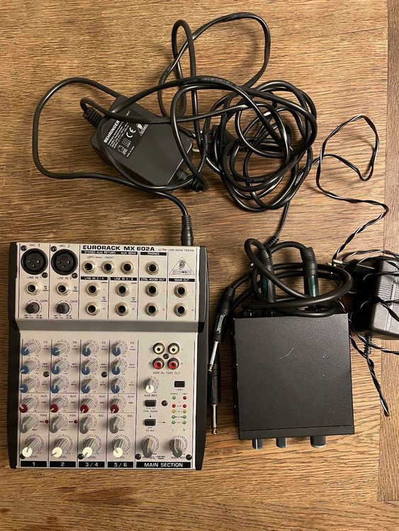 6-Kanal Mischpult Behringer MX602 plus Effektgerät PicoVerb (Gebraucht ...