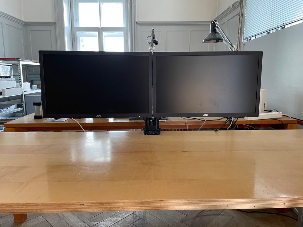 Doppelmonitor 2x AOC E2475SWJ mit Kragarmen (Gebraucht) in für CHF 80 ...