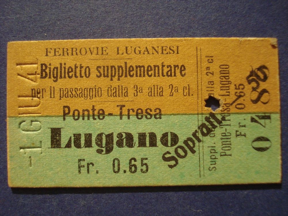 SBB - FERROVIE LUGANESI - 1.6.1941 - PONTE-TRESA - LUGANO | Kaufen auf Ricardo