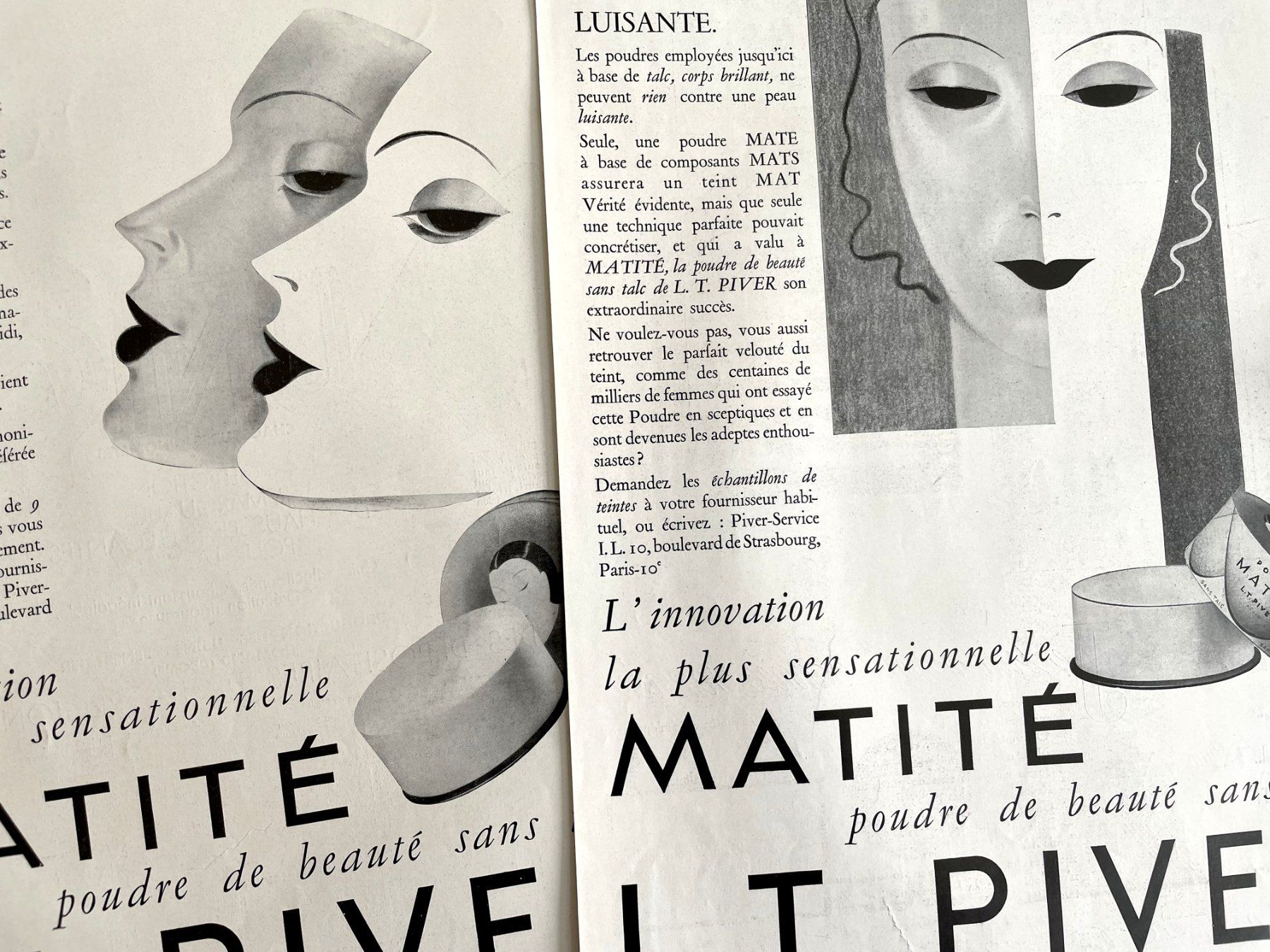 L.T. Piver - 3 alte Werbungen / Anciennes publicités 1933/34 (Gebraucht) in Savagnier für CHF 7 ...