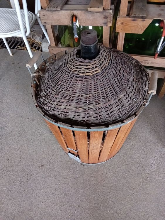 Alter Weinkorb Demijohn Korbflasche Vintage 50L top Zustand (Gebraucht ...