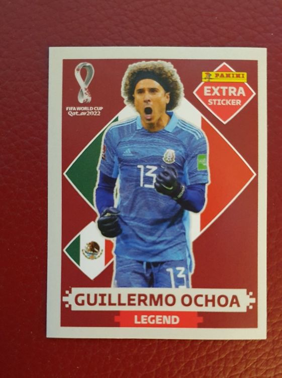 Panini Qatar 2022 Guillermo Ochoa EXTRA STICKER Legend (Neu (gemäss ...