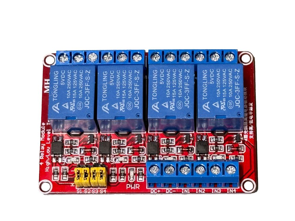 Relais Modul 4-Kanal 5V DC / Hoch-/Niedrig Pegel für Arduino | Acheter ...