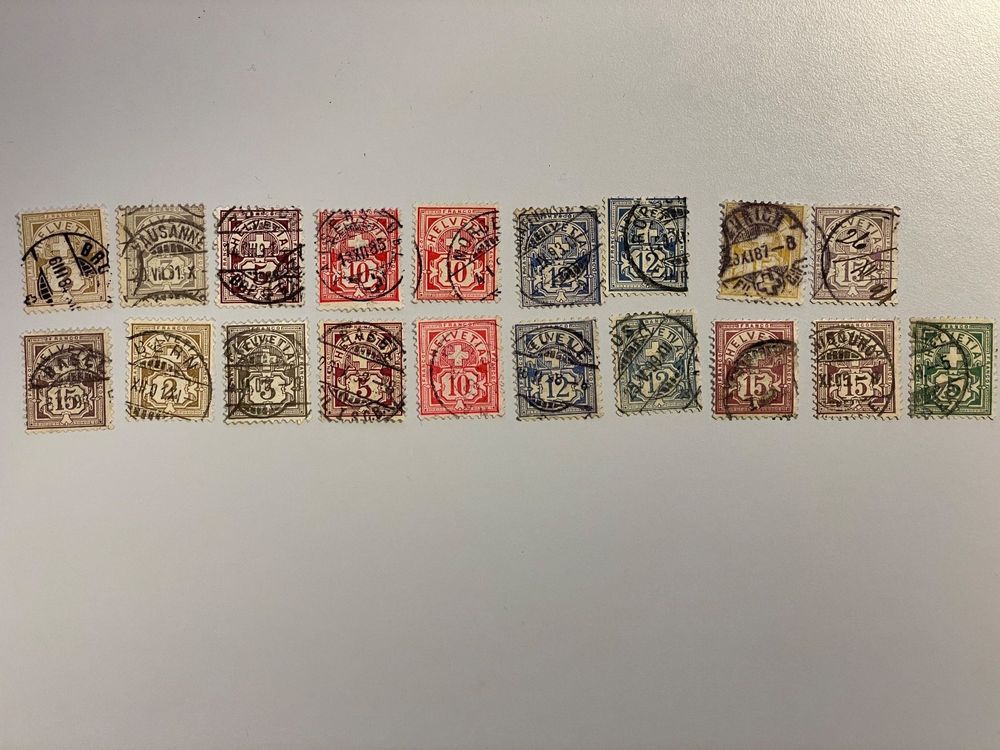 Ziffermuster lot, gestempelt (ab 1 CHF) (Gebraucht) in Küssnacht am Rigi für CHF 9 – mit ...