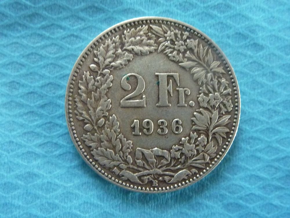 Seltene Silber 2 Franken 1936 (Gebraucht) in Seon für CHF 7 – nur Abholung auf Ricardo kaufen
