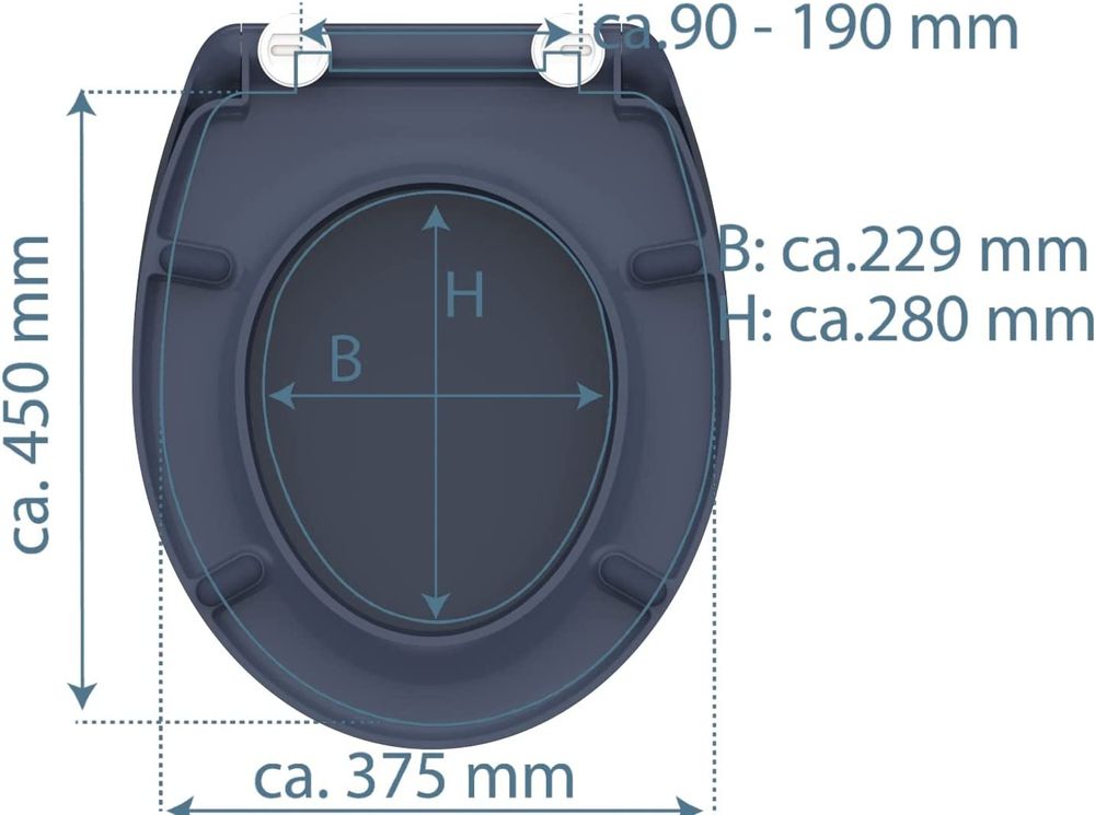 Design WC-Sitz mit Absenkautomatik und Schnellentriegelung (Neu (gemäss Beschreibung)) in ...