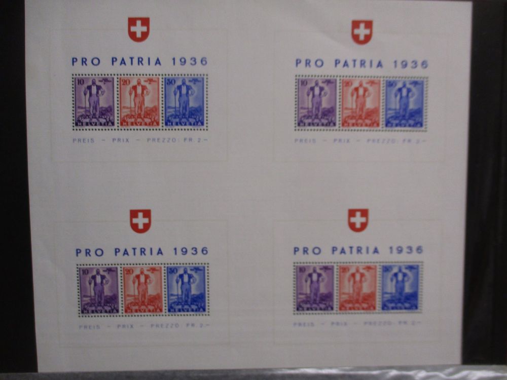 Briefmarke 4 x pro Patria Block 1936 (Gebraucht) in Birsfelden für CHF ...